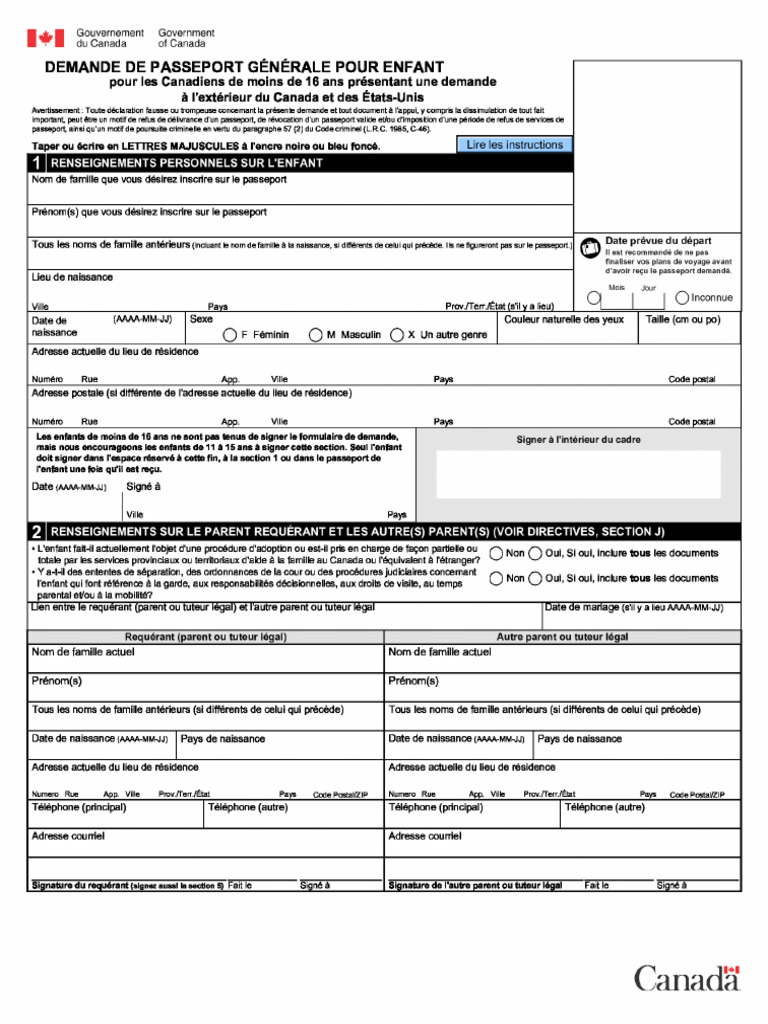 DEMANDE-DE-PASSEPORT-POUR-ENFANT | PDF