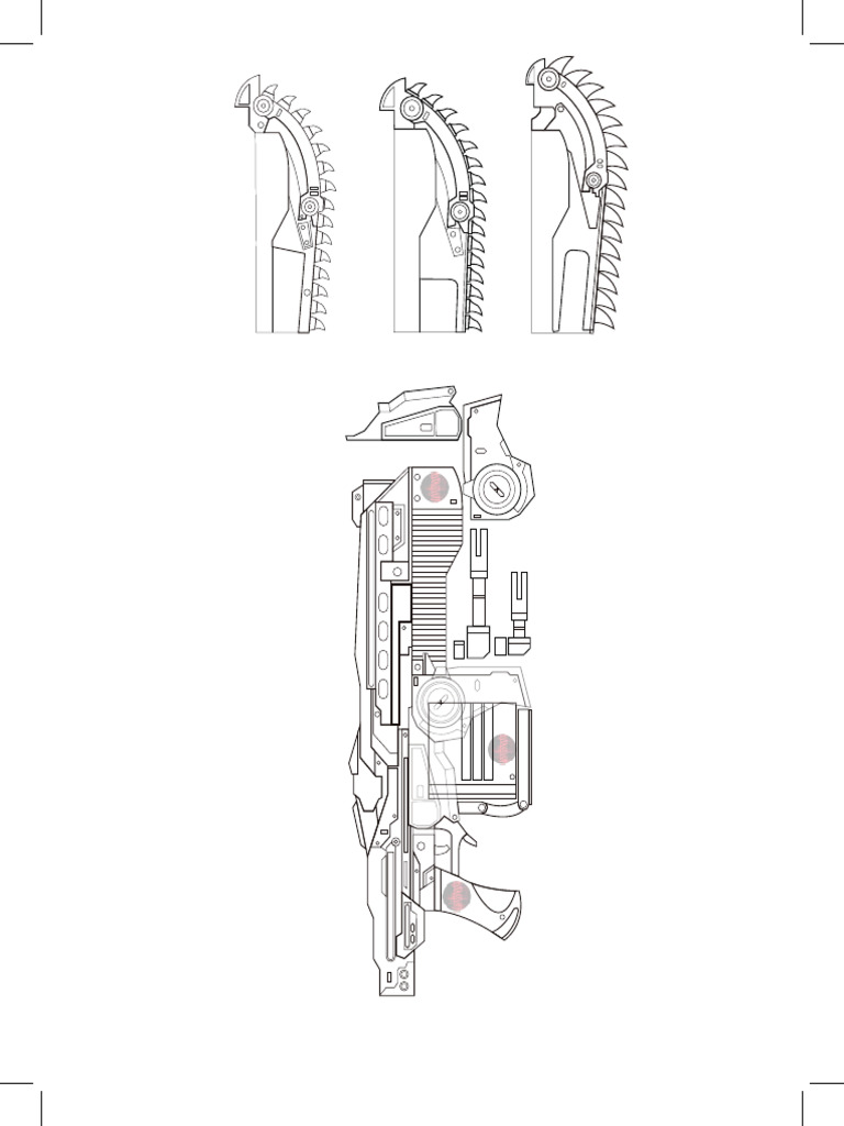 Template. Gears of War Trilogy. Lancer Mark 2 | PDF