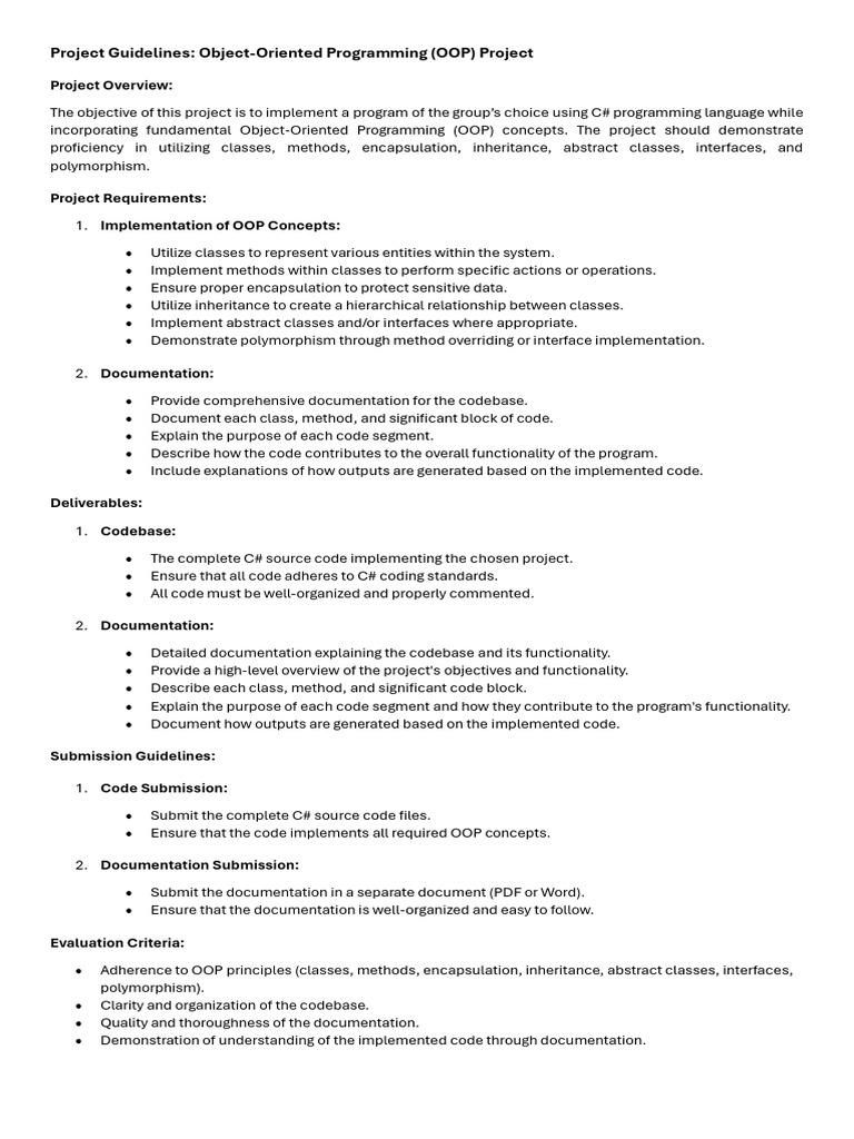 Mete282finalprojectguidelines Pdf Method Computer Programming