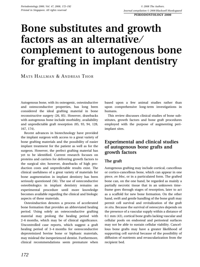Bone Substitutes | PDF | Bone | Platelet