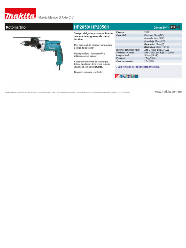 Ficha HP2050-HP2050H | PDF