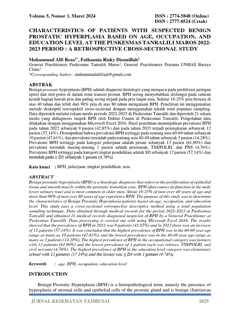 26003-Article Text-87432-1-10-20240324 | PDF | Prostate | Clinical Medicine