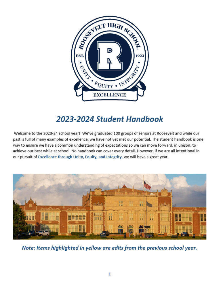 2023.2024 Student Handbook | PDF | Title Ix | Sexual Harassment