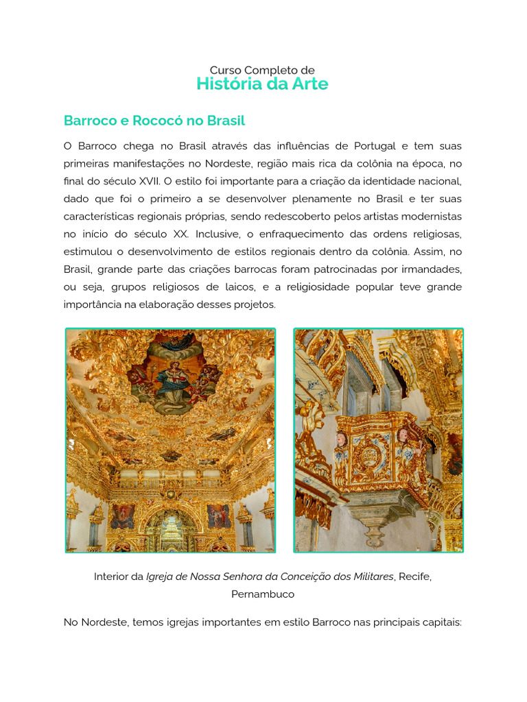 Texto Barroco e Rococó No Brasil | PDF | Barroco | Brasil