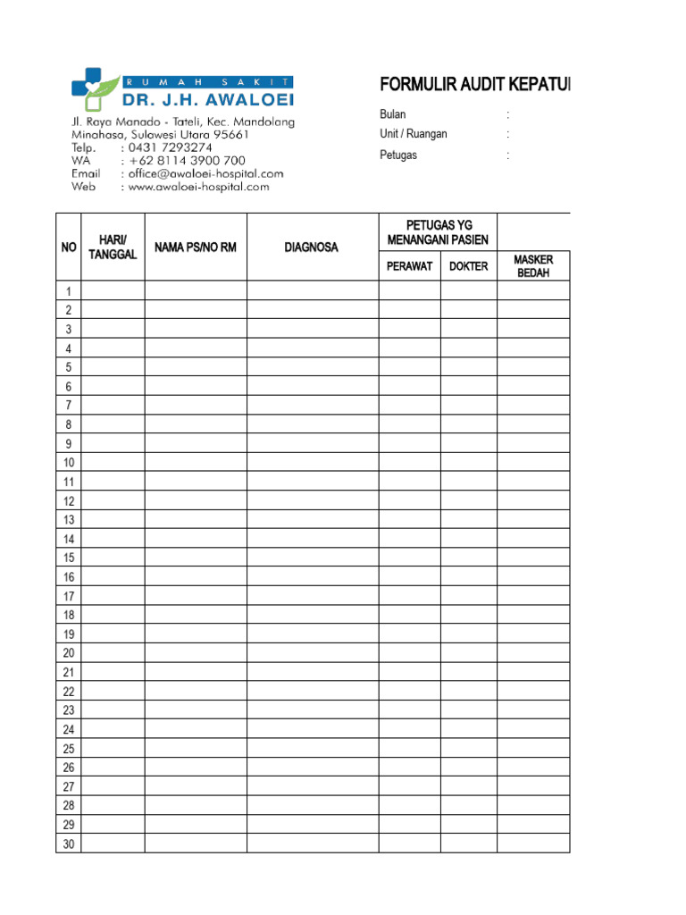 Form Audit Apd | PDF