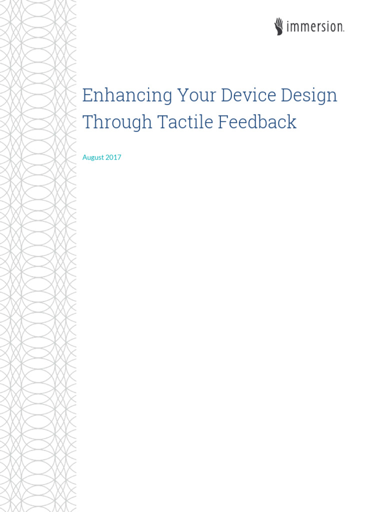 Immersion17a Enhancing Your Device Design Through Tactile Feedback ...