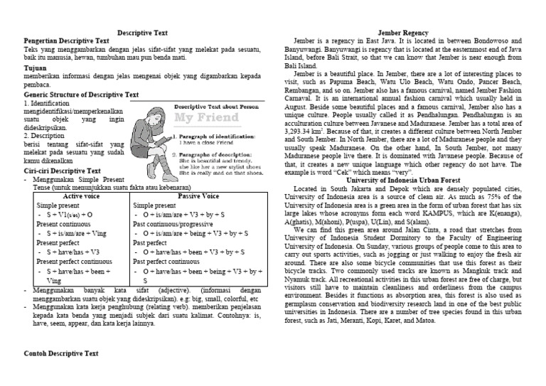 Descriptive Text - Definisi | PDF | Linguistics | Grammar