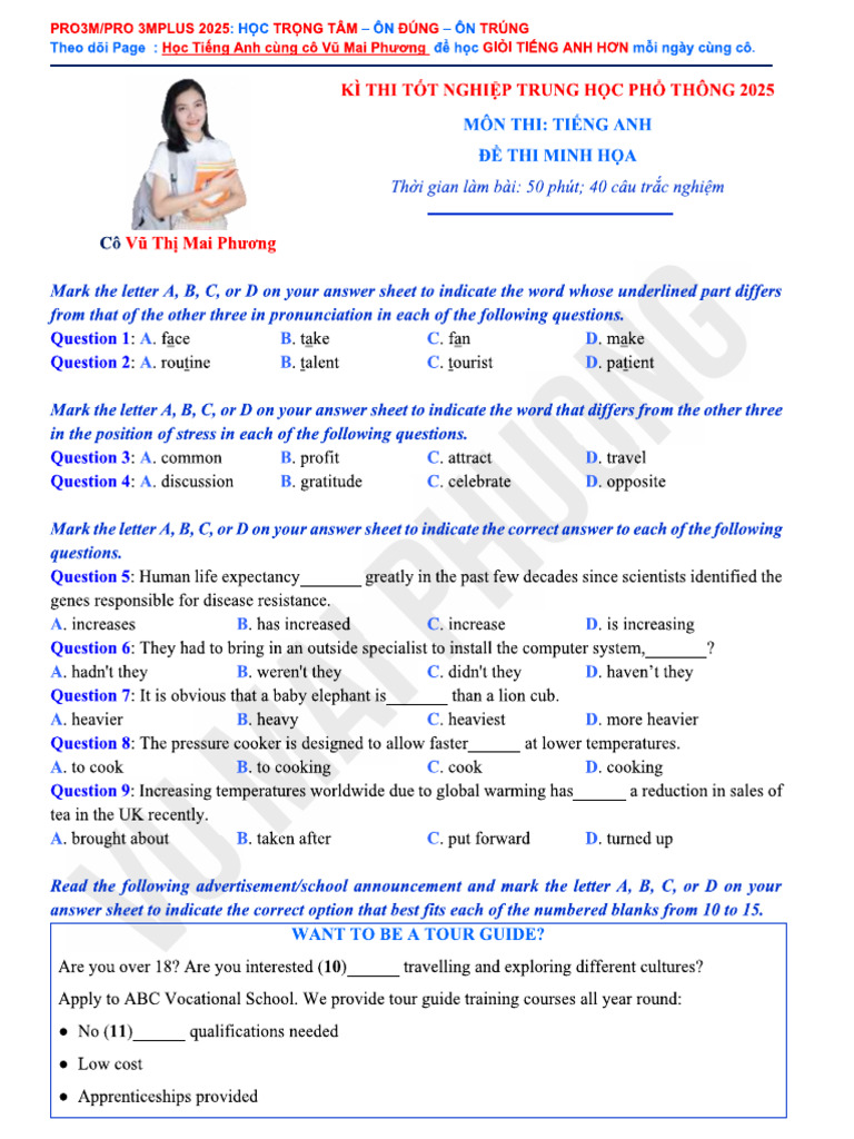 ĐỀ THI THPT 2025 | PDF