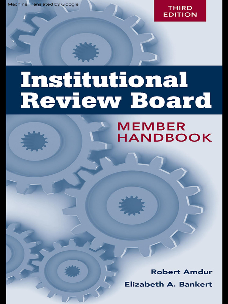 IRB Member Handbook - Amdur | PDF | Control de la natalidad ...