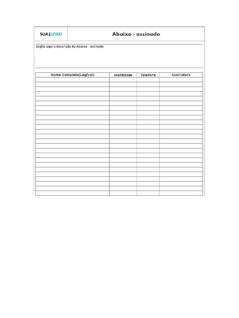 Modelo de Abaixo Assinado | PDF