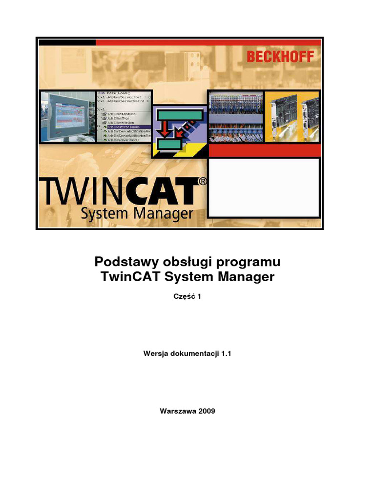 Podstawy Obslugi Programu TwinCAT System Manager | PDF