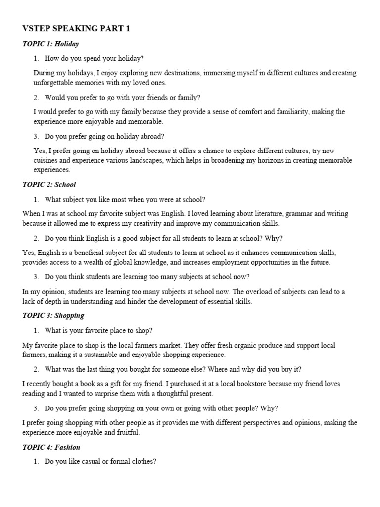 Vstep Speaking | PDF | Educational Technology | Smoking