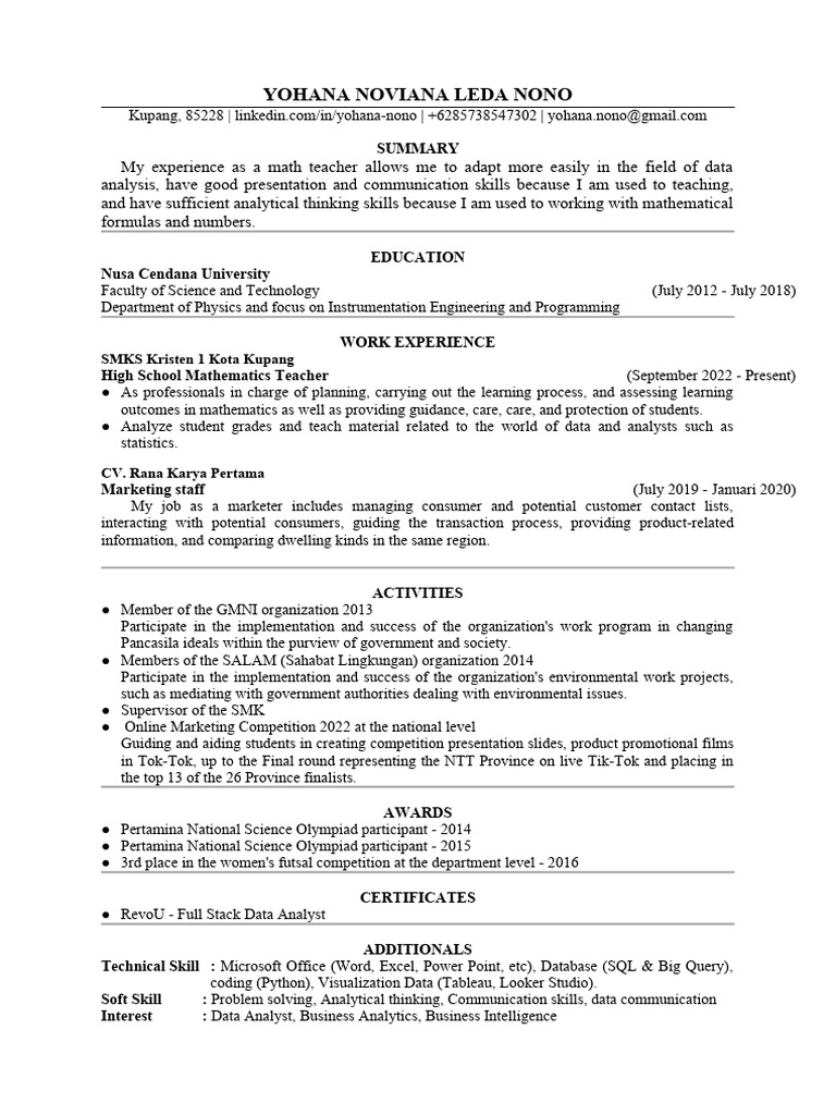 CV - (Assignment - W1) | PDF | Data | Data Analysis
