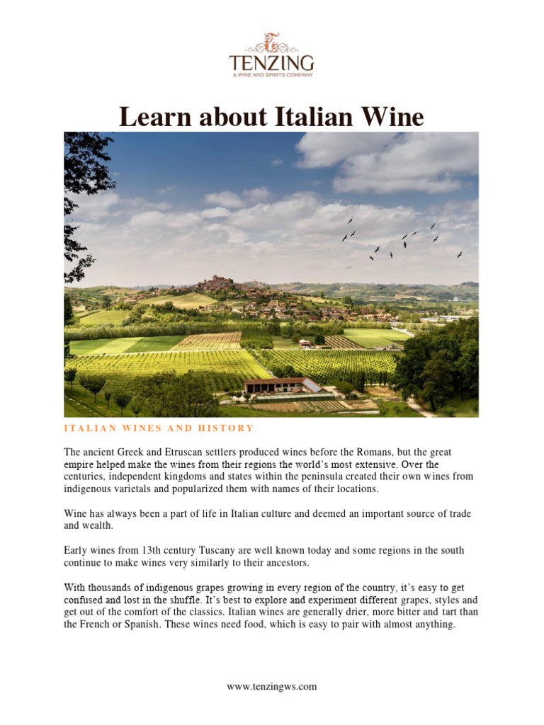 Learn+about+Italian+Wines | PDF | Vitis | Wine Grape Varieties