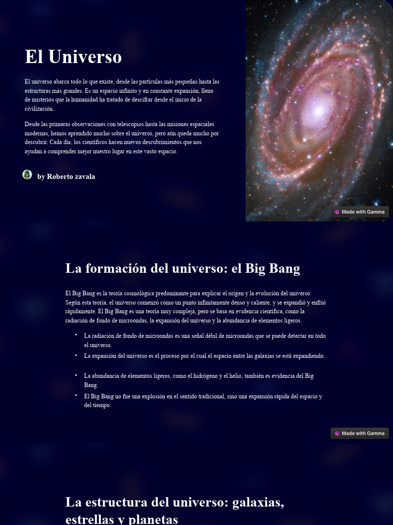 El Universo | PDF | Universo | Big Bang