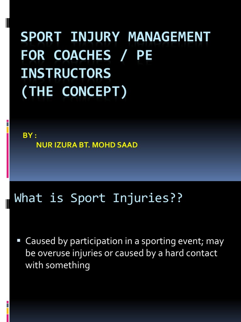 Sport Injury Management For Coaches | PDF | Muscle | Pain