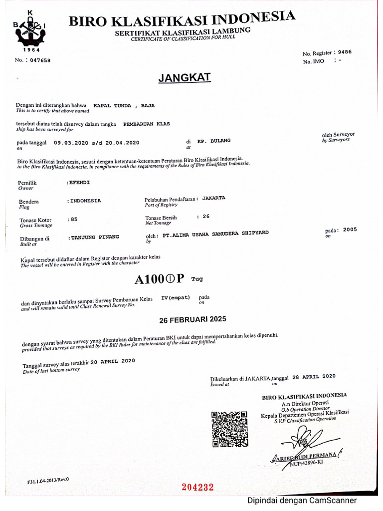 BKI Endors TB - Jangkat | PDF