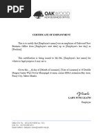 Certificate of Employment COE Template | PDF