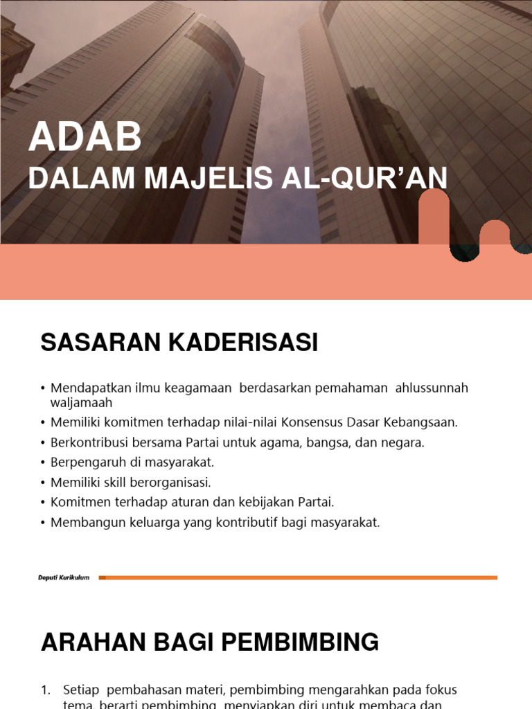 Adab dalam Majelis Al-Qur'an | PDF