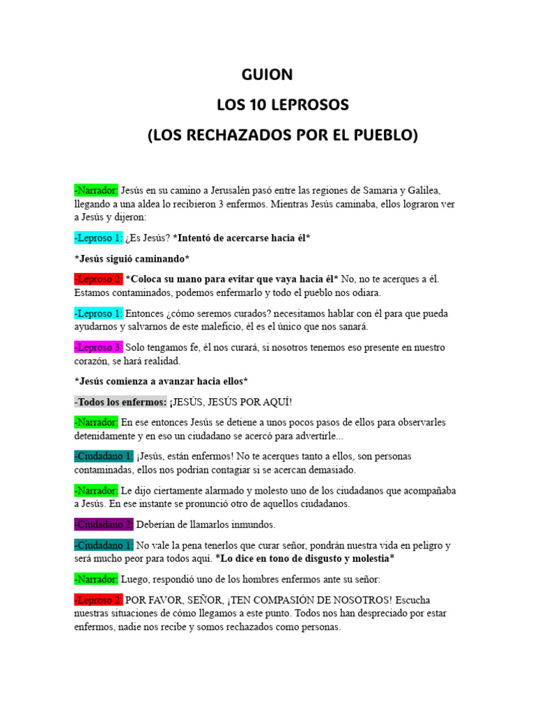 Los 10 Leproso, ACTUALIZADO.. | PDF | Jesús | Lepra
