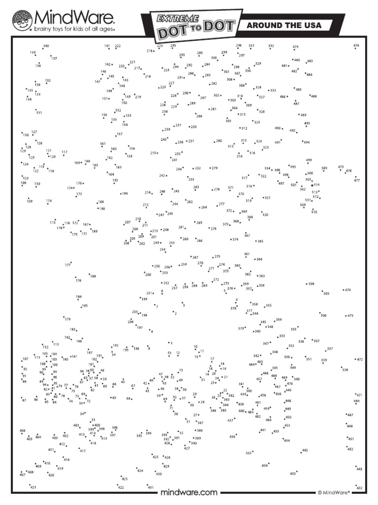 Around The USA Dot To Dot | PDF