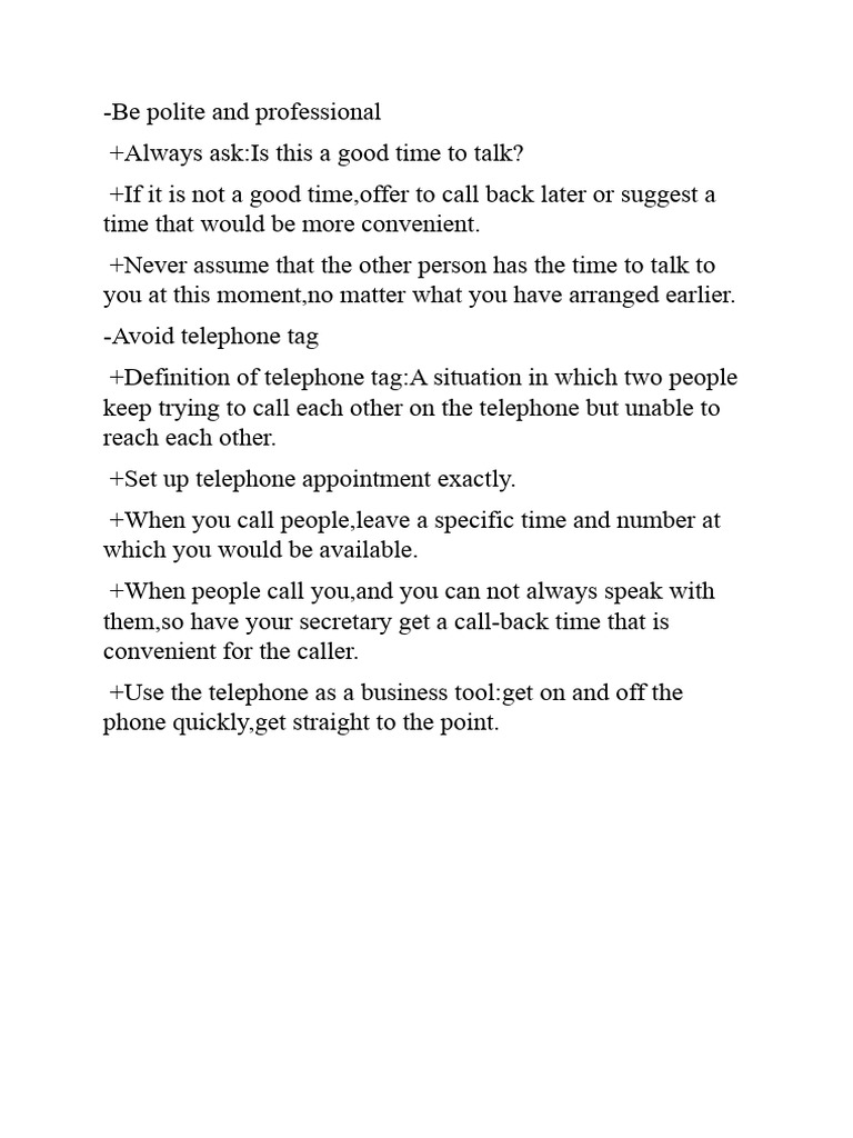 Be Polite and Professional | PDF | Career & Growth | Language Arts ...