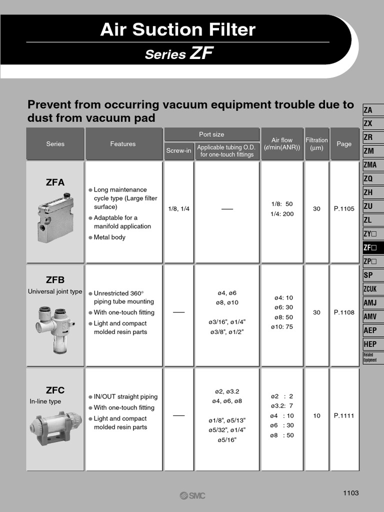 Air Suction Filter: Series | PDF | Filtration | Pump