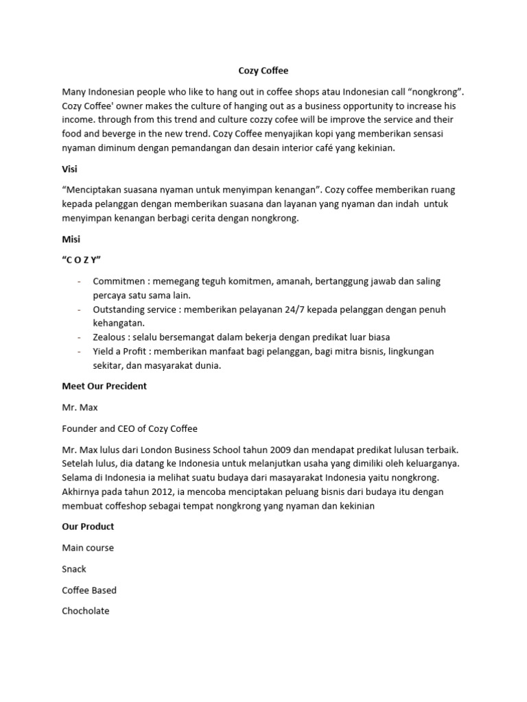 Cozy Coffee Pdf Coffeehouse Drink