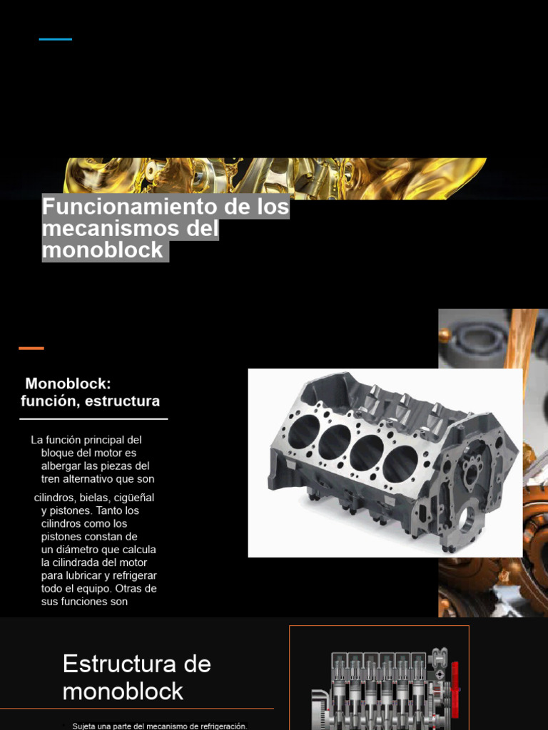 EXPOSION DE MONOBLOCK | PDF | Pistón | Ingeniería mecánica