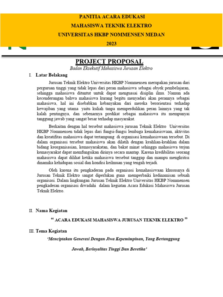 Proposal Elektro | PDF | Sains & Matematika | Teknologi & Rekayasa