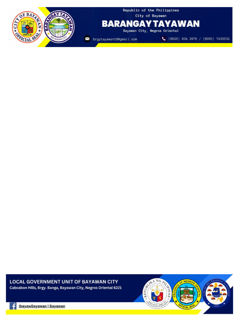 Barangay Tayawan | PDF