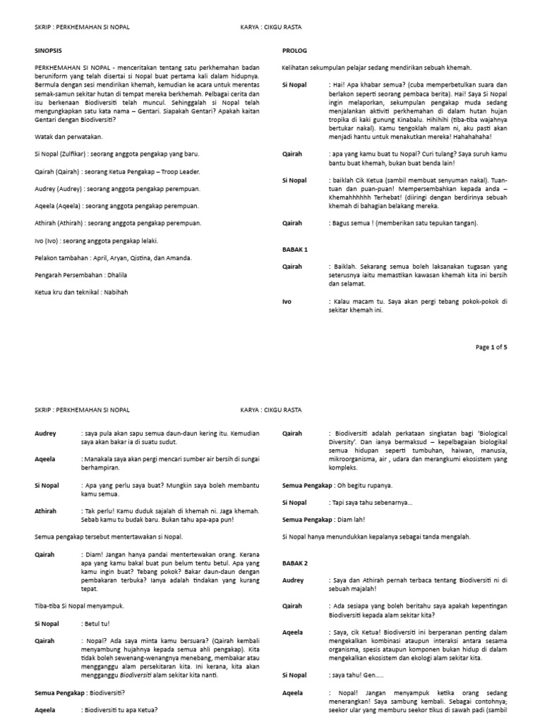 1ST Script Petronas Drama | PDF