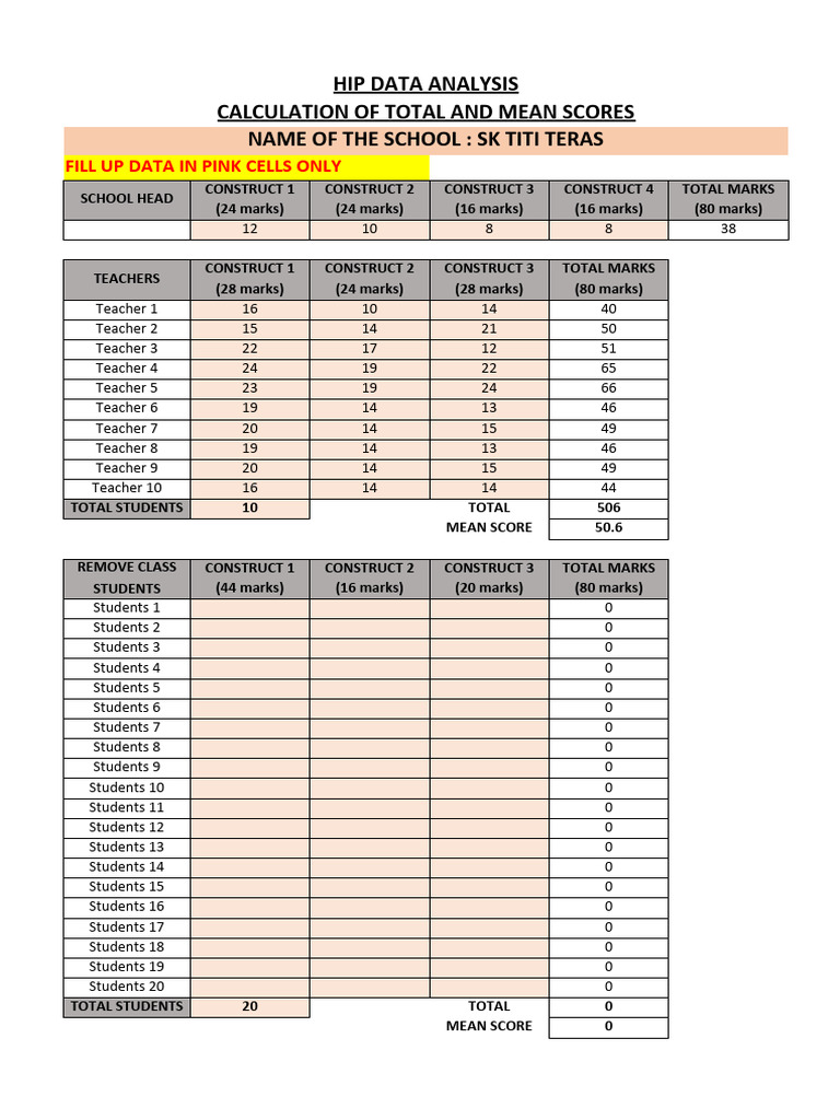 Hip Immersive Level Calculation (Autocount) Sss | PDF