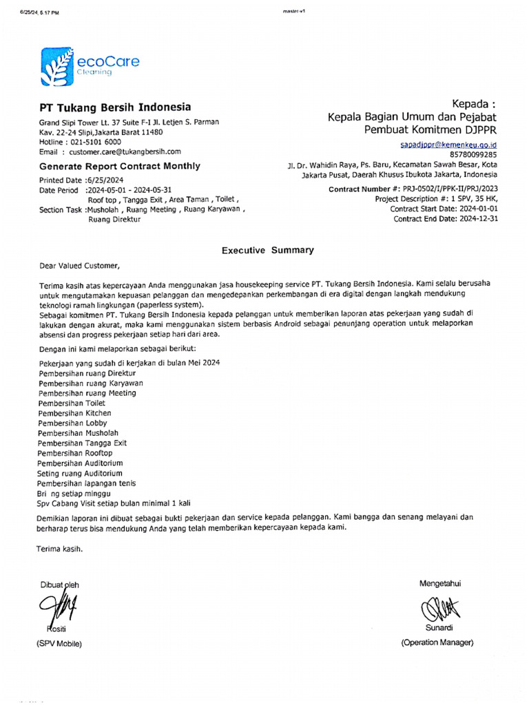 Master General Report DJPPR Mei 2024 | PDF
