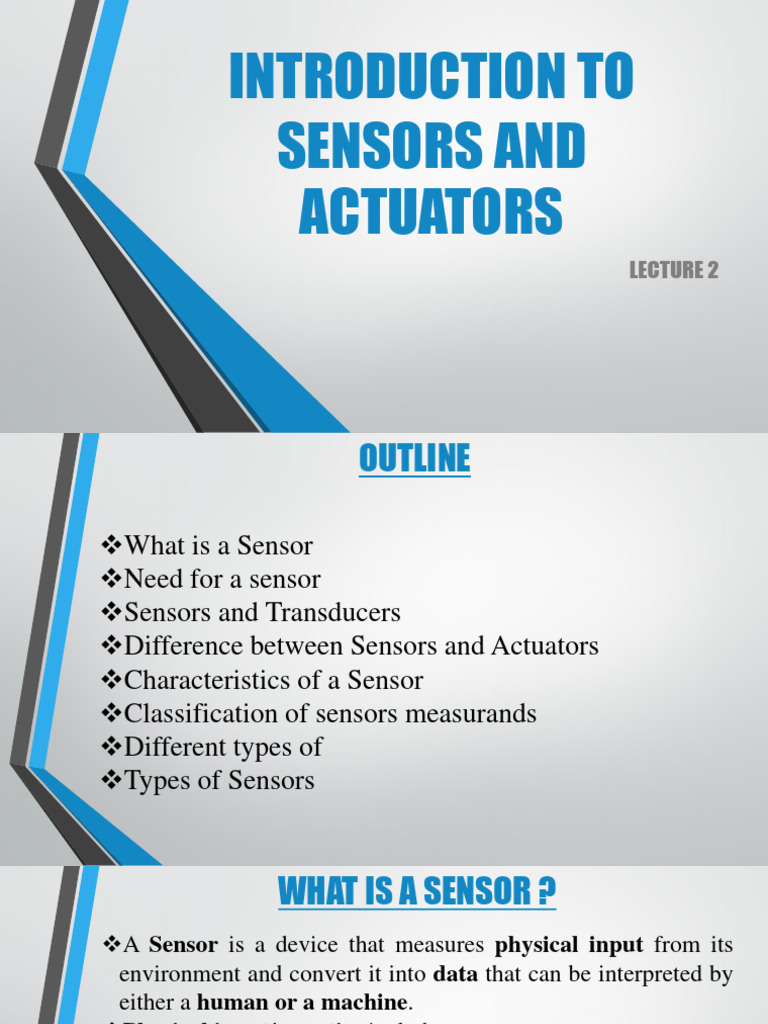 INTRODUCTION TO SENSORS & ACTUATORS | PDF | Sensor | Thermometer