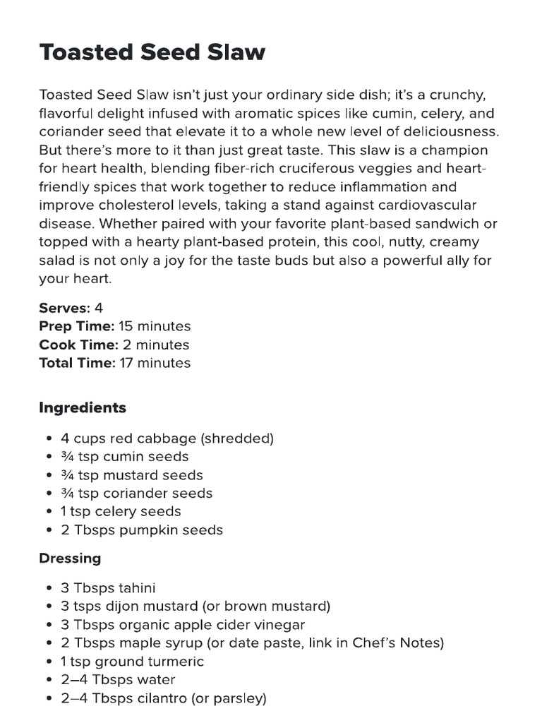 Toasted Seed Slaw | PDF