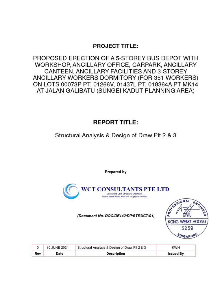 Structural Design of Draw Pit 2 & 3 | PDF | Beam (Structure) | Stress ...