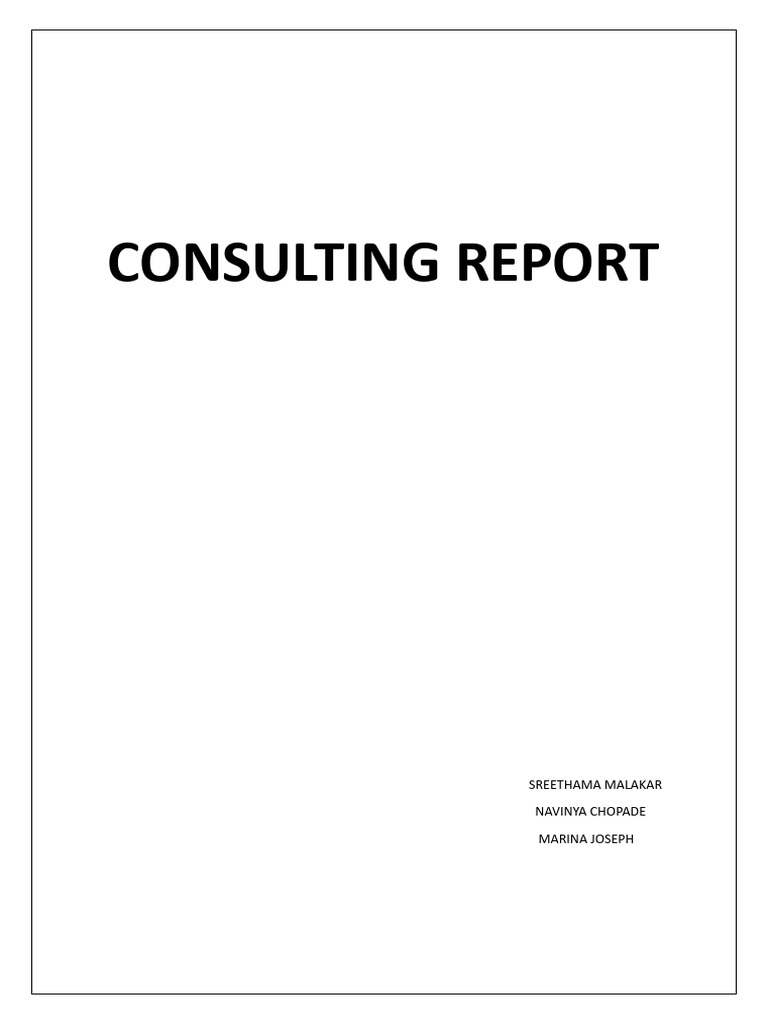 Consulting Report | PDF | Methodology | Qualitative Research
