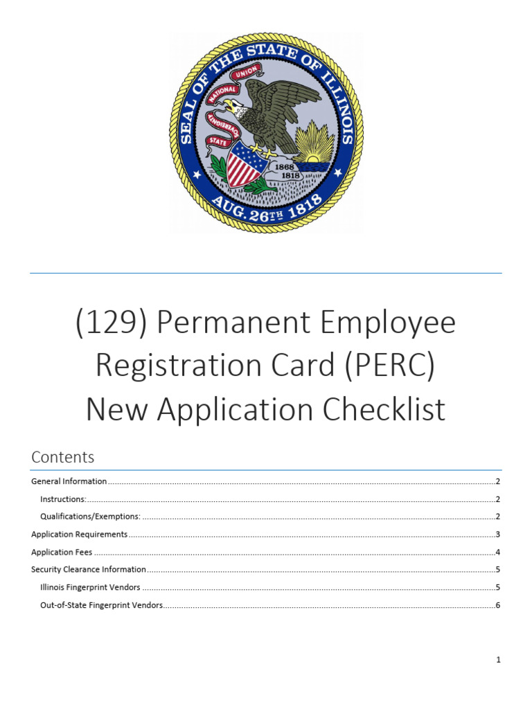 Permanent Employee Registration Card (PERC) | PDF | Social Security ...