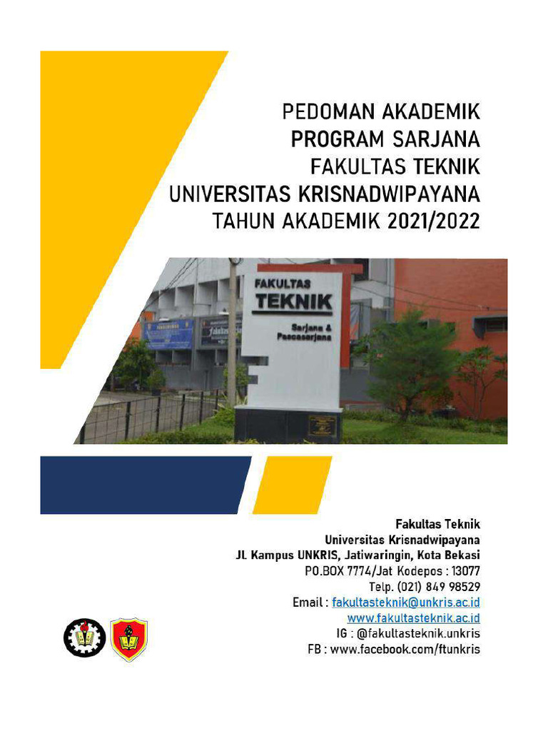 8697-Buku Pedoman Akademik SARJANA FT UNKRIS TA 2021 Compress | PDF
