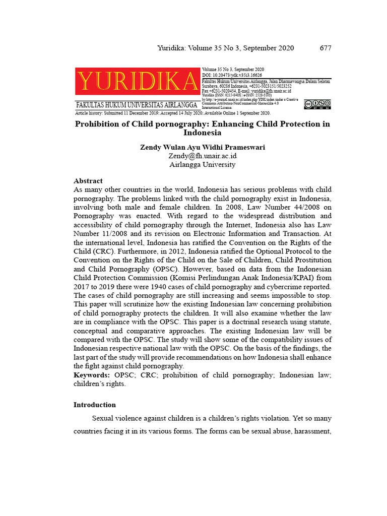 Admin, Zendy Wulan Ayu Widhi Prameswari 677-694 | PDF | Convention On The Rights Of The Child ...