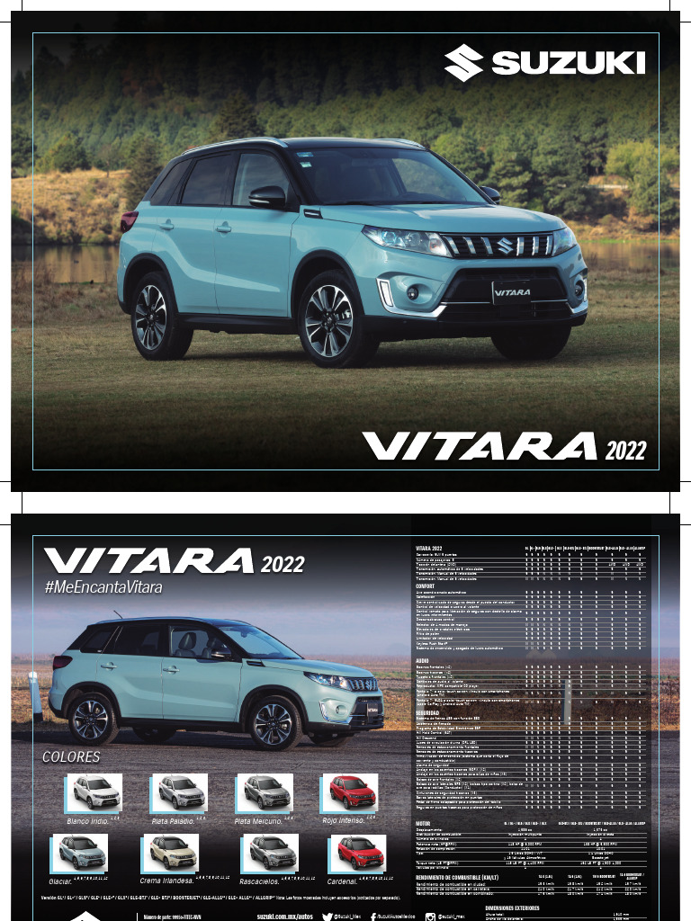 2022 - Ficha Técnica - Suzuki Vitara | PDF | Tracción en las cuatro ruedas | Estilos de carrocería