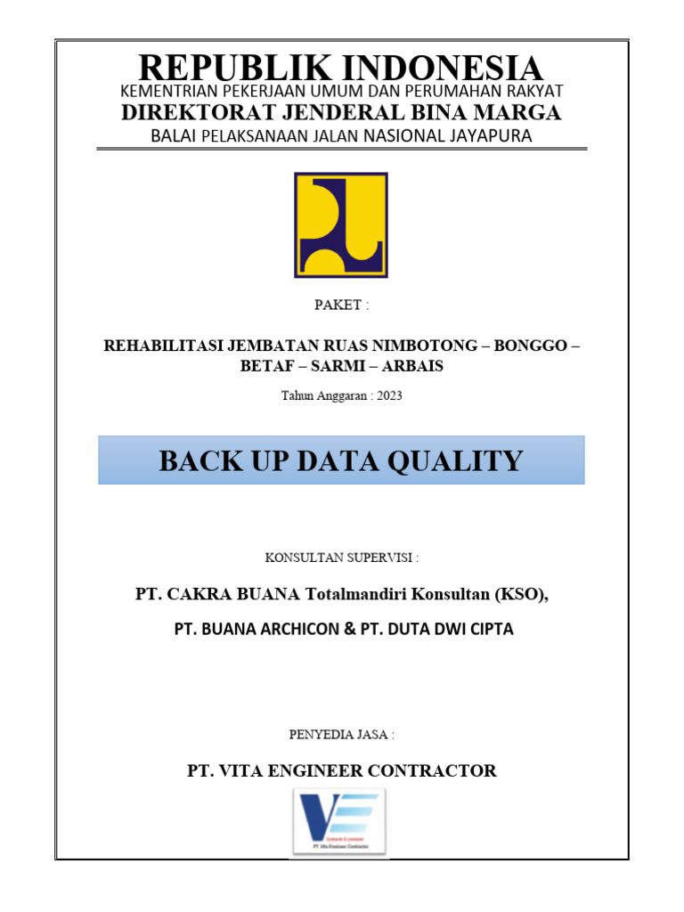 Backup Quality Data for Concrete Tests | PDF