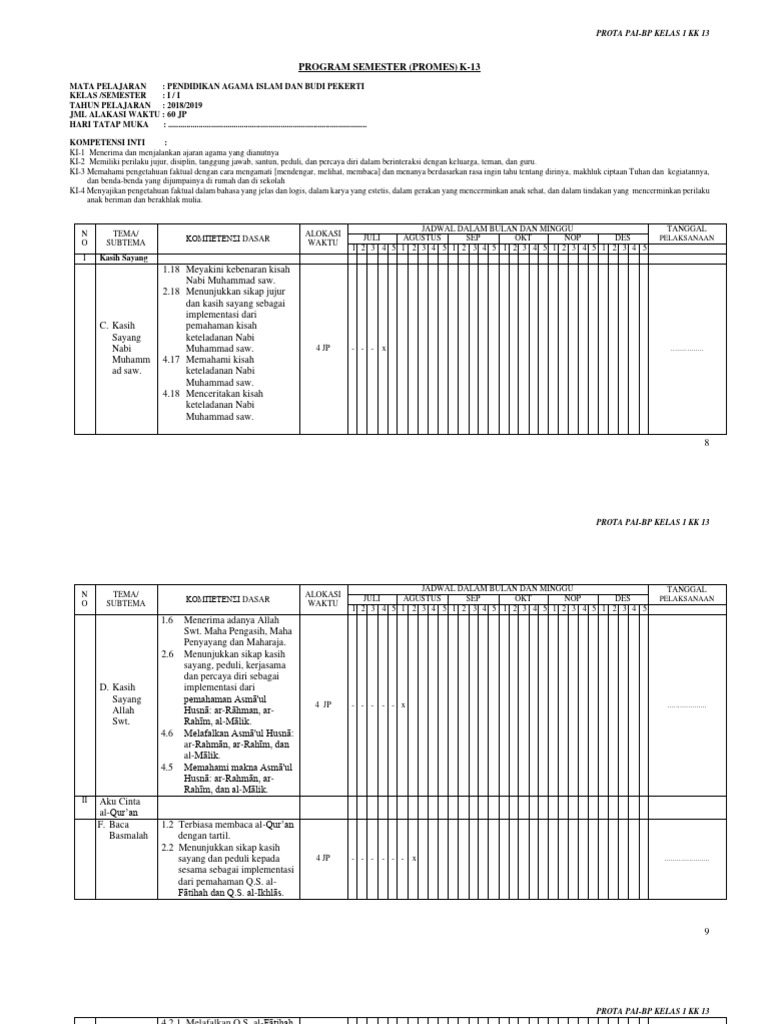 Prosem 2018-2024 | PDF