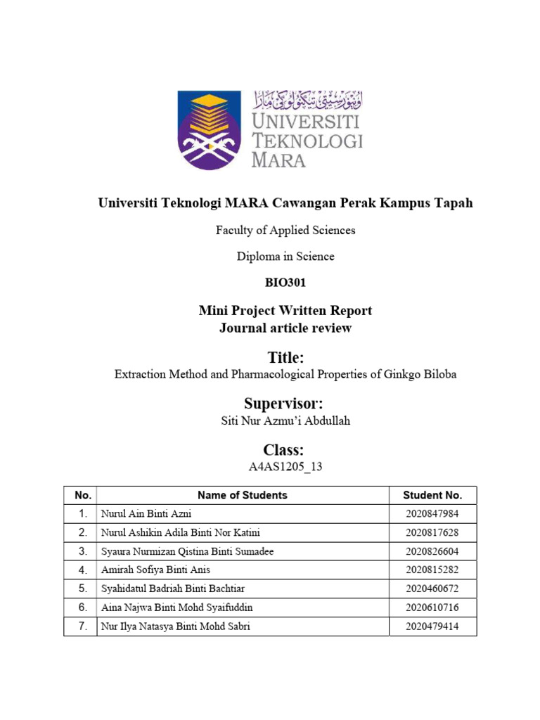 FINAL YEAR PROJECT | PDF | Antimicrobial | Bacteria