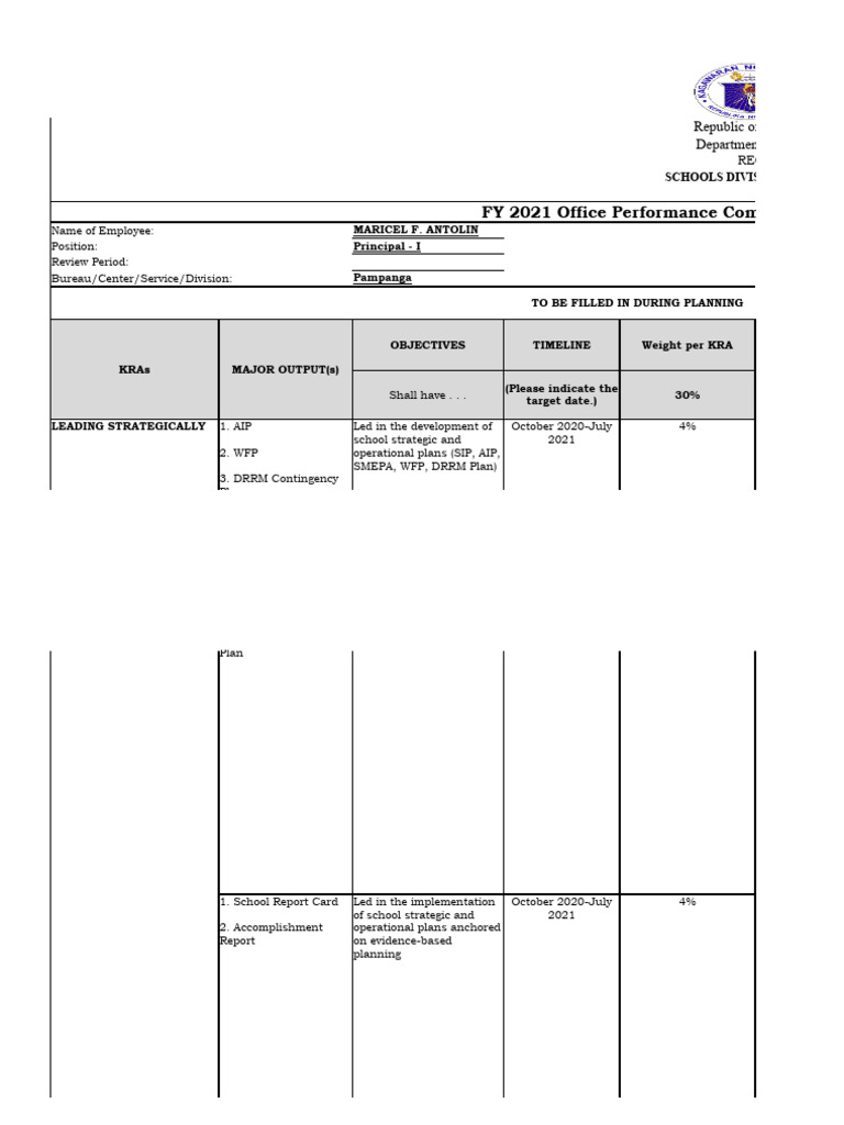 OPCRF-2020-2021-for-School-Heads-FINAL-05.24.2021 | Download Free PDF ...
