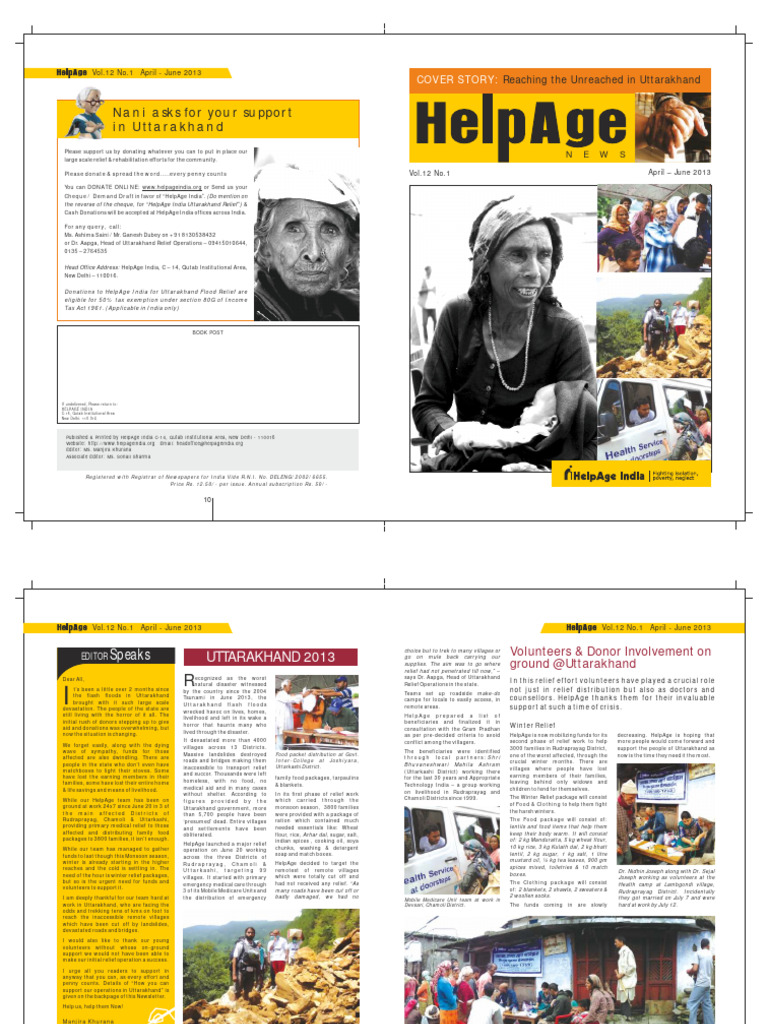 Help Age India, 2013 | PDF
