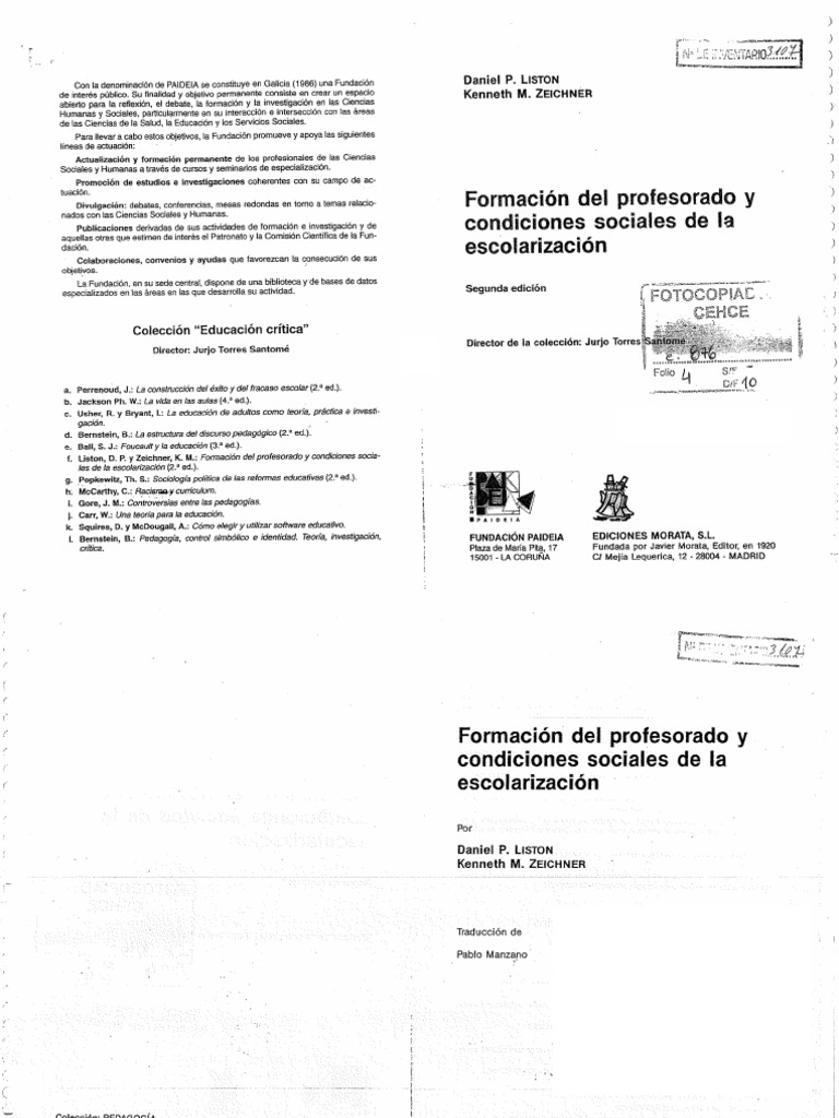 Liston y Zeichner | PDF