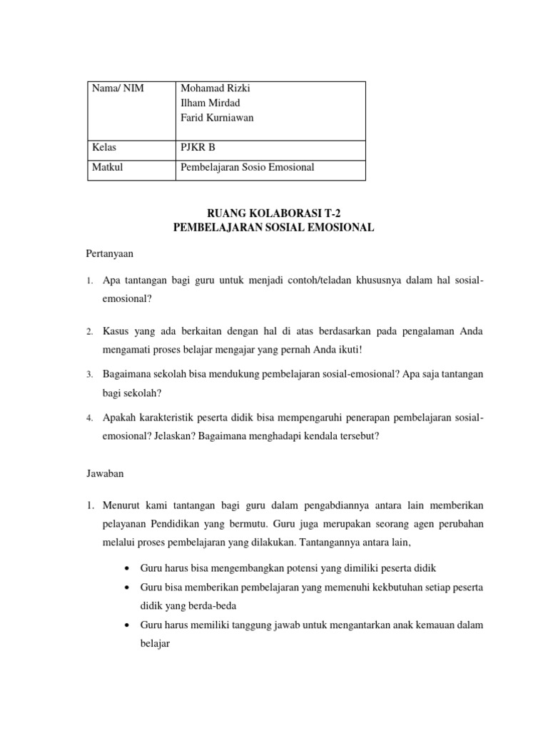 02.01.3-T2-4a Ruang Kolaborasi (LK 2.4) | PDF | Karier & Perkembangan