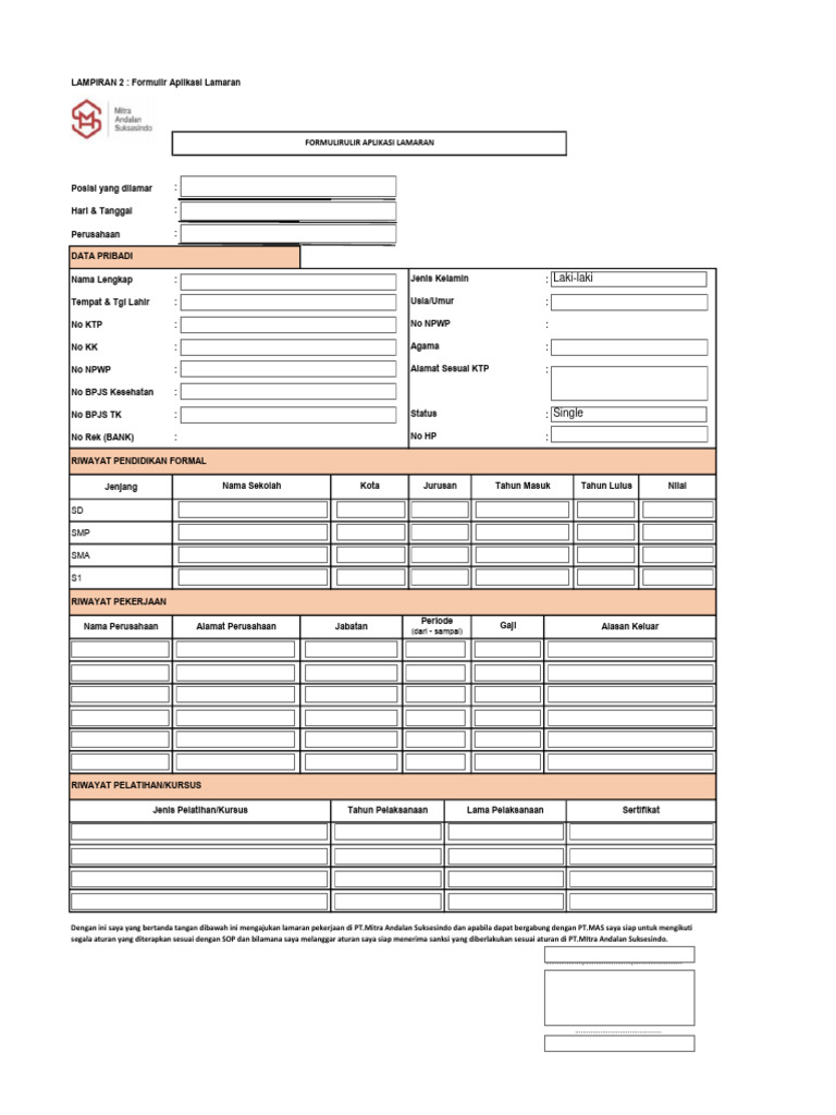 Application Form MAS (Fillable) | PDF